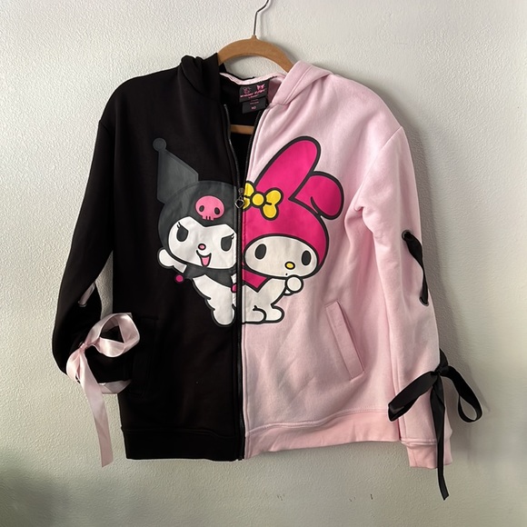 Sanrio | Sweaters | Nwot My Melody Kuromi Split Laceup Girls Hoodie | Poshmark